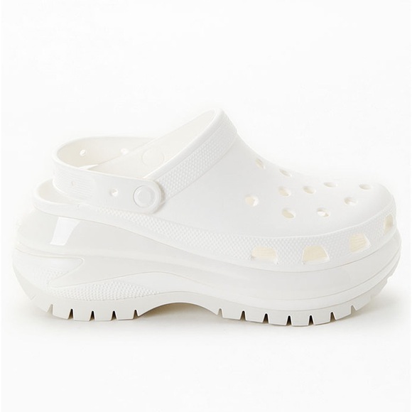 CROCS | Shoes | Crocs Womens Classic White Mega Crush Clogs Size 9 ...